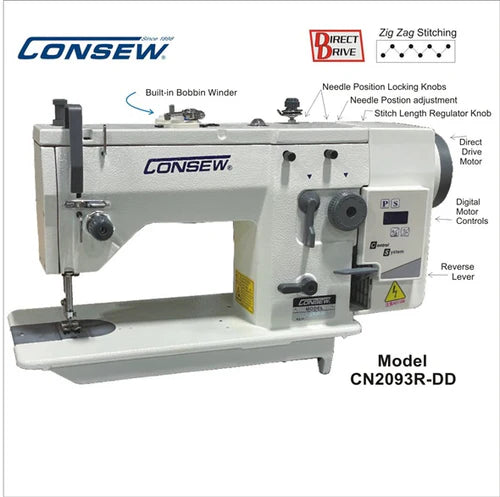 CONSEW CN2093R-DD ZIG ZAG DIRECT DRIVE – JMJ SEWING MACHINES